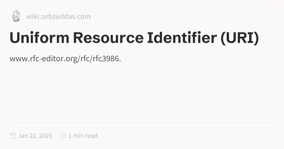 Uniform Resource Identifier (URI)